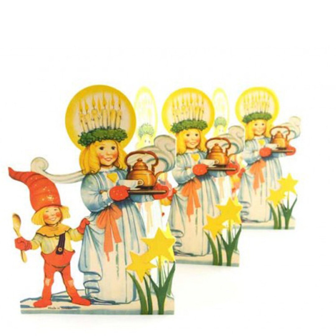 Fold Out Sweden Paper Running Frieze Lithograph Die Cut Christmas St ...