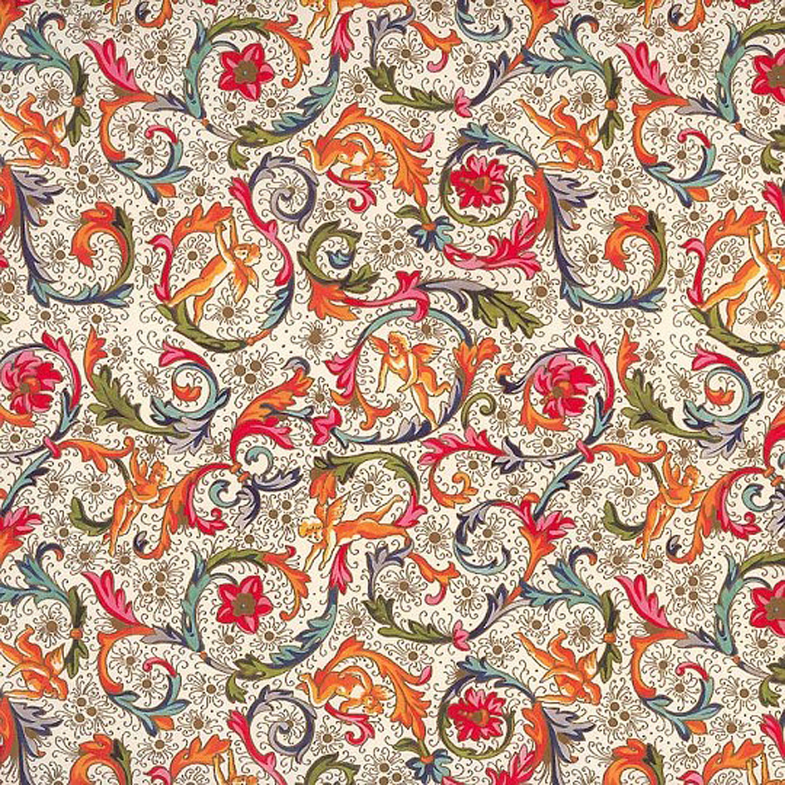 2 Sheets Traditional Scrolls Cherubs Angels Italian Paper Tassotti ...