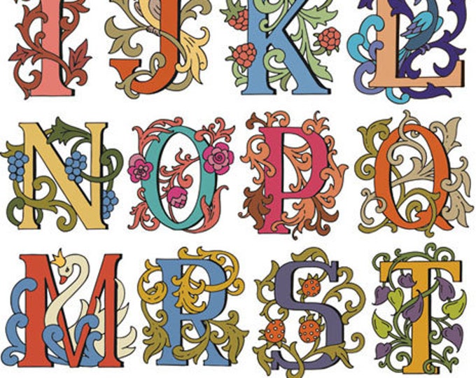 3 Sheets Self Adhesive Nostalgic Alphabet Stickers Colorful ...