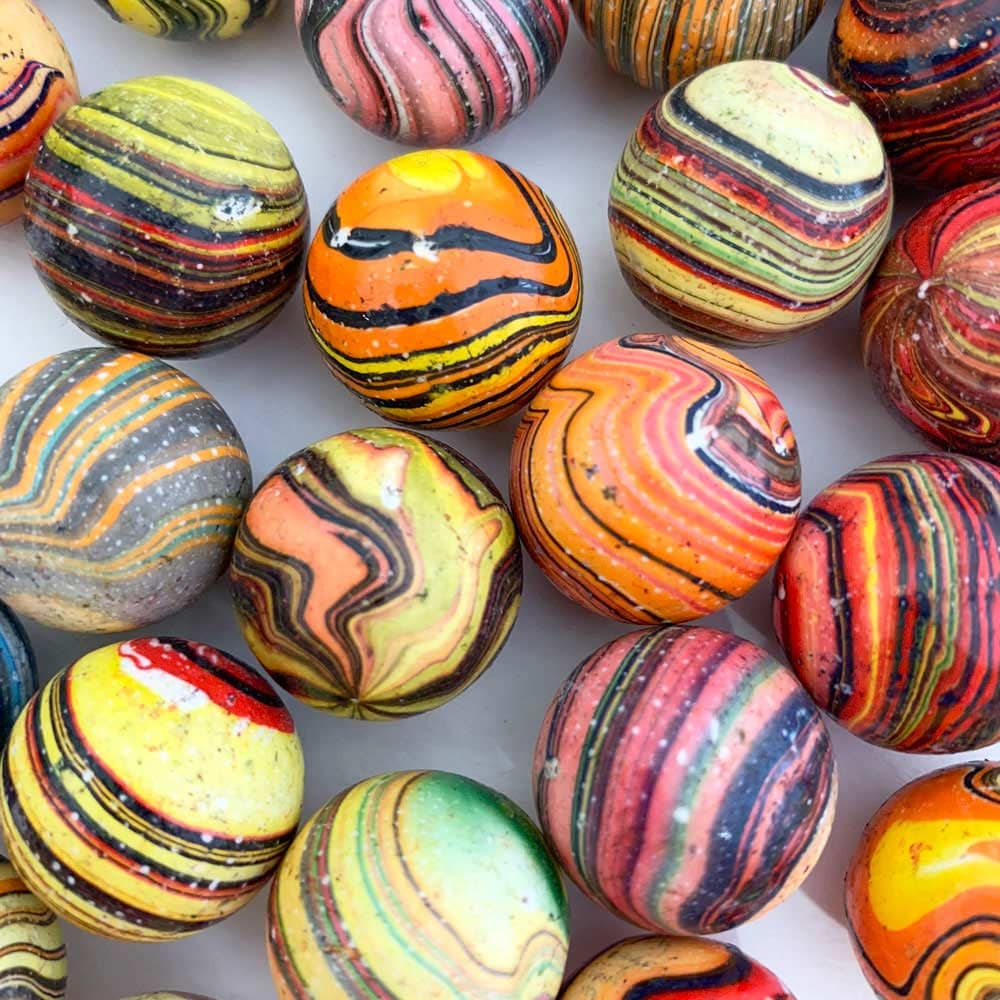 Italy 8 Marbled Clay Marbles Hand Made by Laura Berretti - Etsy UK
