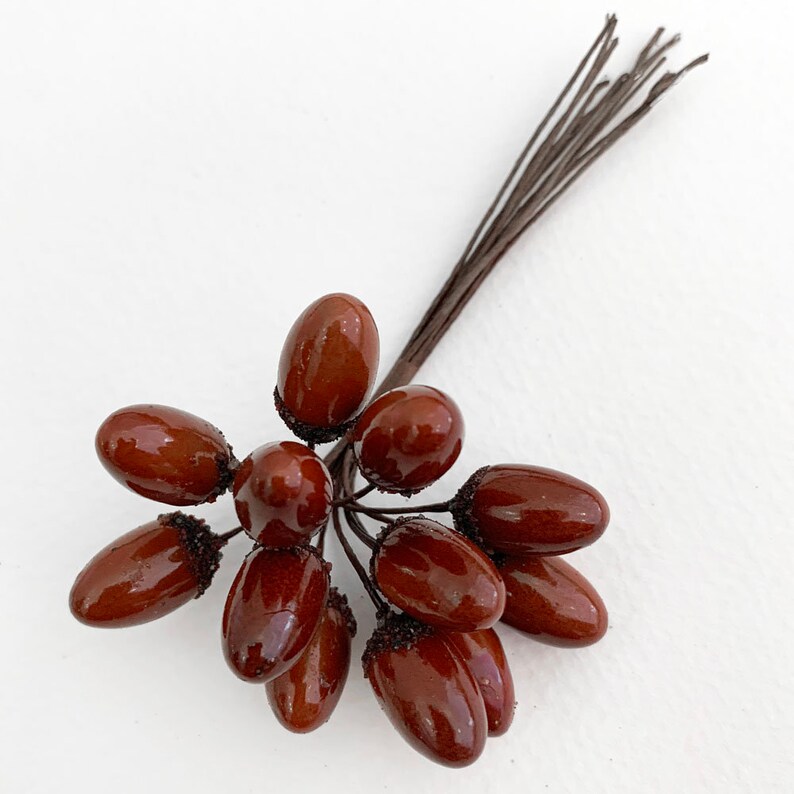 Austria 24 Millinery Shiny Brown Acorns for Christmas Wreaths - Etsy