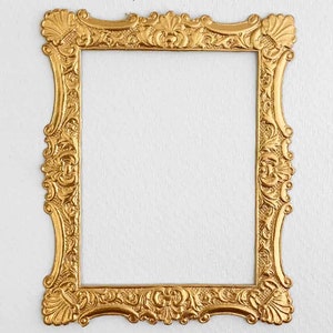 2 Frames Germany Deeply Embossed Antique Gold Paper Foil Large Dresden ...