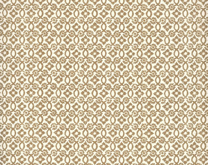 2 Sheets Petite Golden Geometric Floral Print Italian Paper ~ Tassotti ...