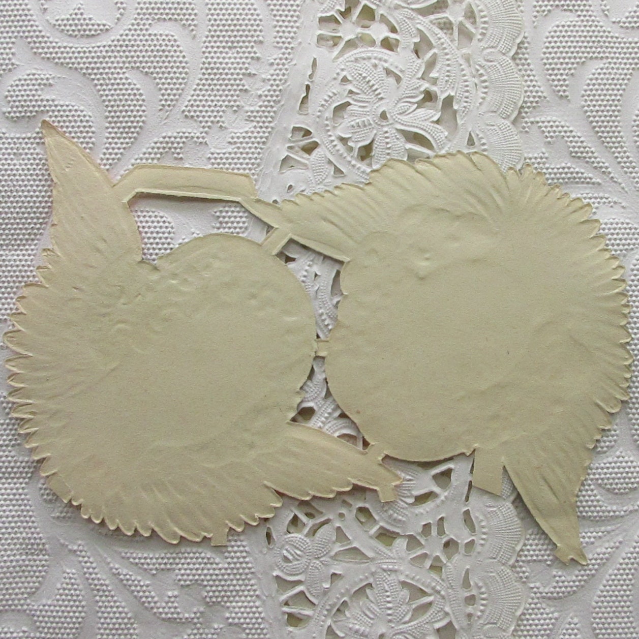 From Austria Vintage Scraps Large Pastel Angels Heller Die Cut Embossed ...