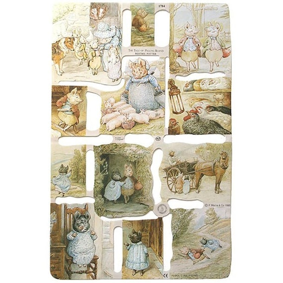 England Vintage Beatrix Potter Lithographed Die Cut Paper | Etsy