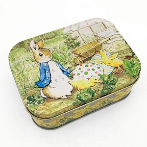 England Beatrix Potter Peter Rabbit Easter Tin Box 4-1/4 X 3-1/4 Craft ...