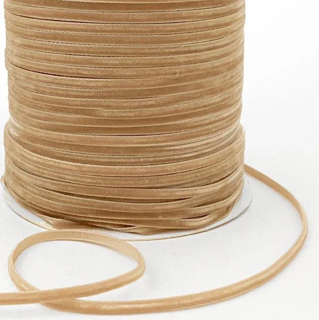 10 Yards 3mm Velvet Ribbon Trim Toffee Brown 1/8" Wide - Etsy