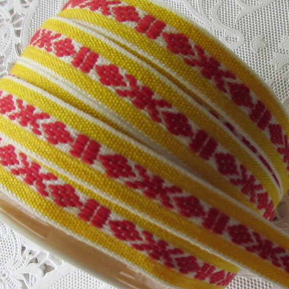 Card Making & Stationery Papercraft 5 Yards Woven Folkloric Narrow ...