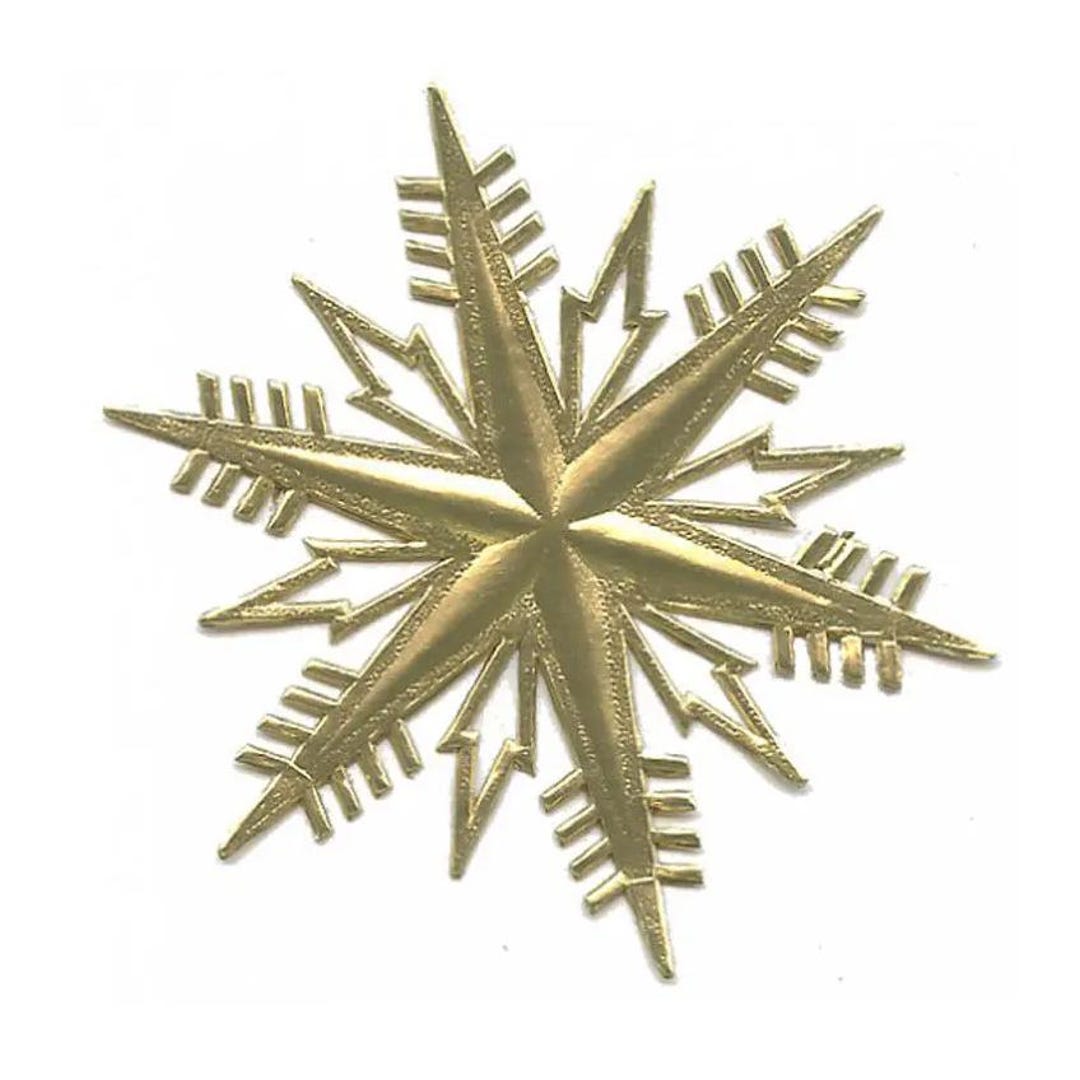4 Dresden Classic Snowflakes Stars Paper Foil Gold Germany Die Cut ...