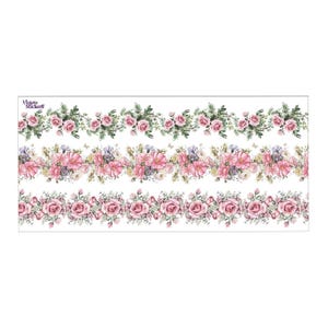 3 Sheets Self Adhesive Pink Rose Borders Stickers Colorful Scrapbooking ...