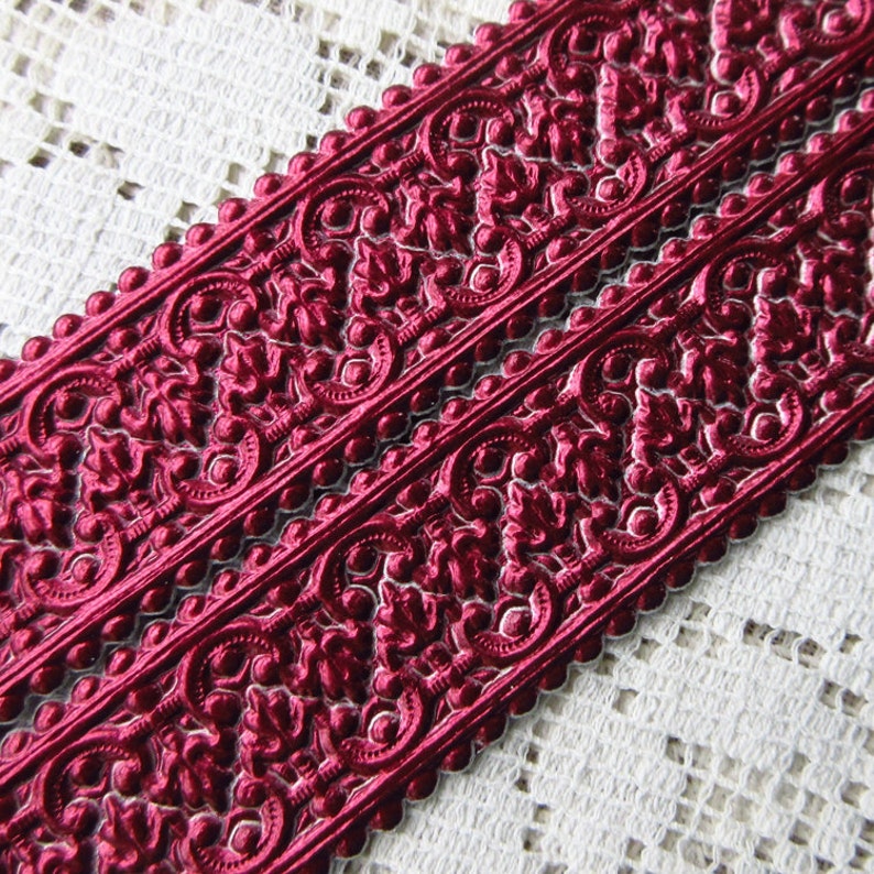 Dresden Trims Germany 8 Rows Fancy Burgundy Paper Lace Trim - Etsy