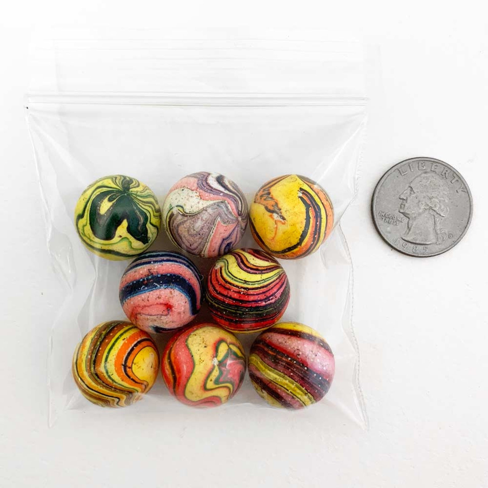 Italy 8 Marbled Clay Marbles Hand Made by Laura Berretti - Etsy UK