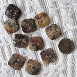 10 Rounded Square Shaped Shell Buttons Mother of Pearl Button 5/8 Y - Etsy