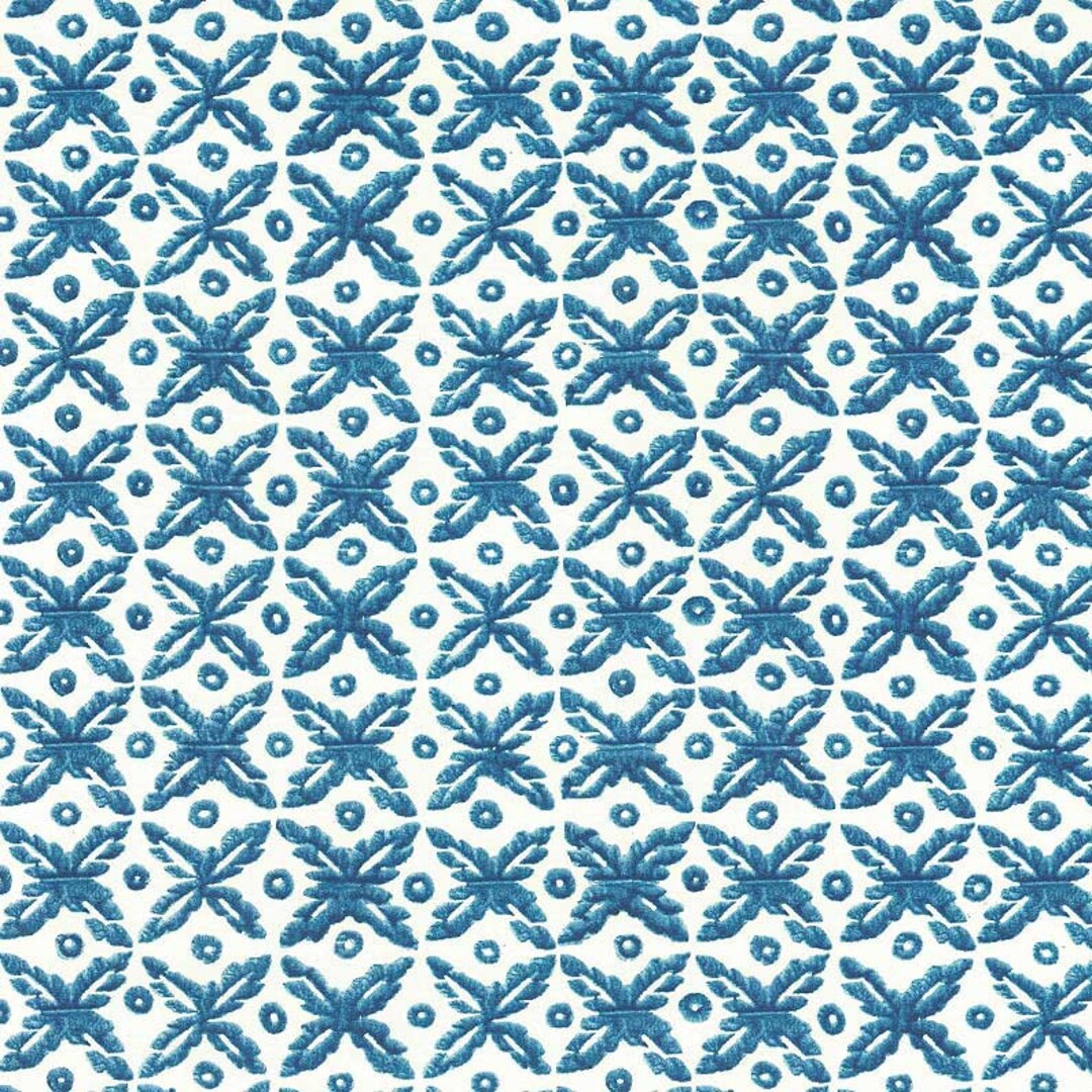 2 Sheets Italian Traditional Blue Geometric Print Italian Paper ...