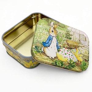 England Beatrix Potter Peter Rabbit Easter Tin Box 4-1/4 X 3-1/4 Craft ...