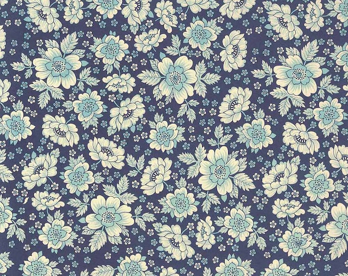 2 Sheets Italian Blue Floral Print Paper Carta Varese Italy | Etsy