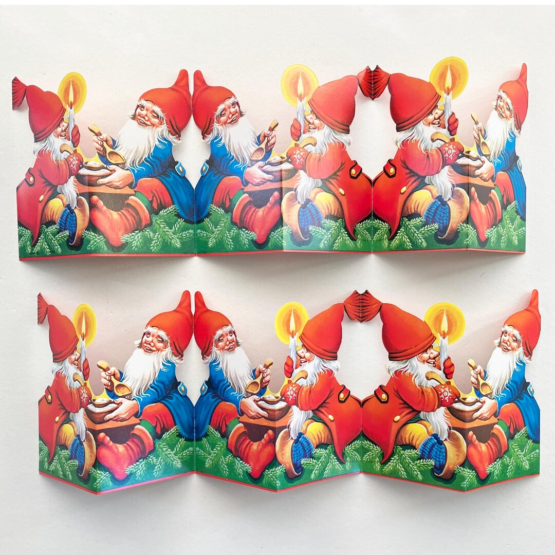 From Sweden Vintage Fold Out Swedish Paper Running Frieze Die Cut ...