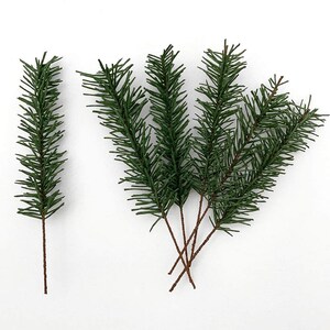 Austria 12 Large Paper Pine Sprigs Feather Tree Crafting Millinery ...