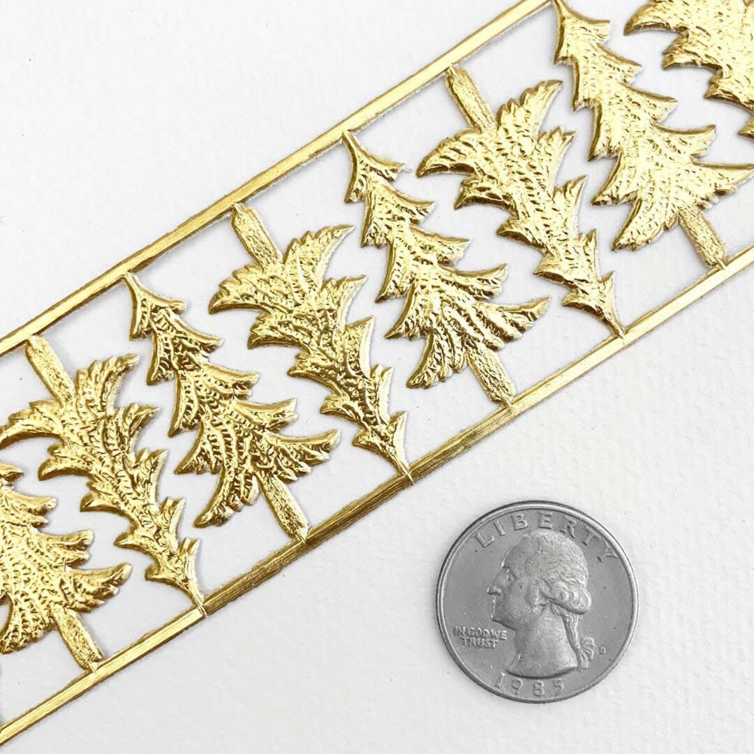 20 Dresden Trees Germany Gold Paper Foil Die Cut Christmas Tree DFW794G ...