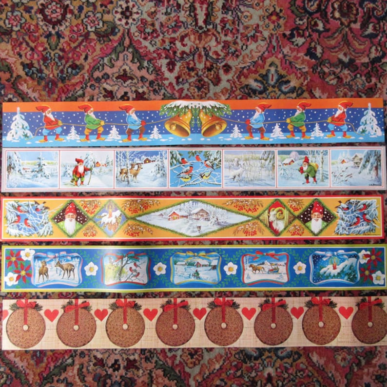 From Sweden Extra Long Christmas Paper Swedish Frieze Decoration 35 ...