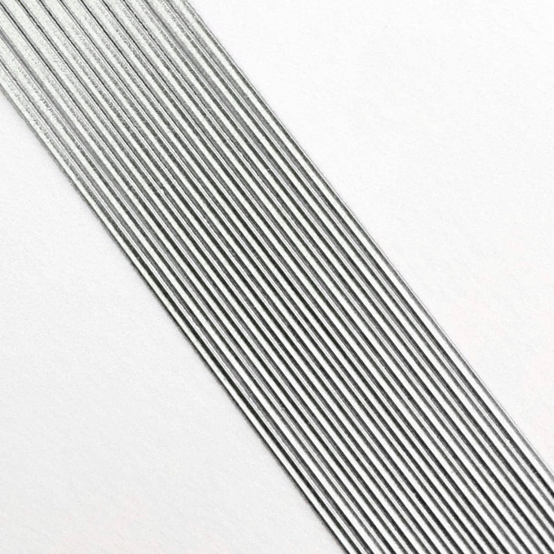24 Strips Germany Silver Very Narrow Foil Embossed Fancy Paper Dresden ...