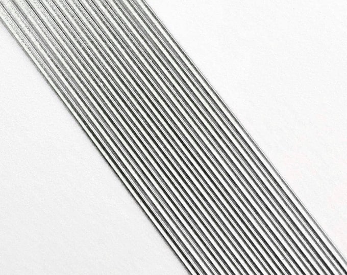 24 Strips Germany Silver Very Narrow Foil Embossed Fancy Paper Dresden ...