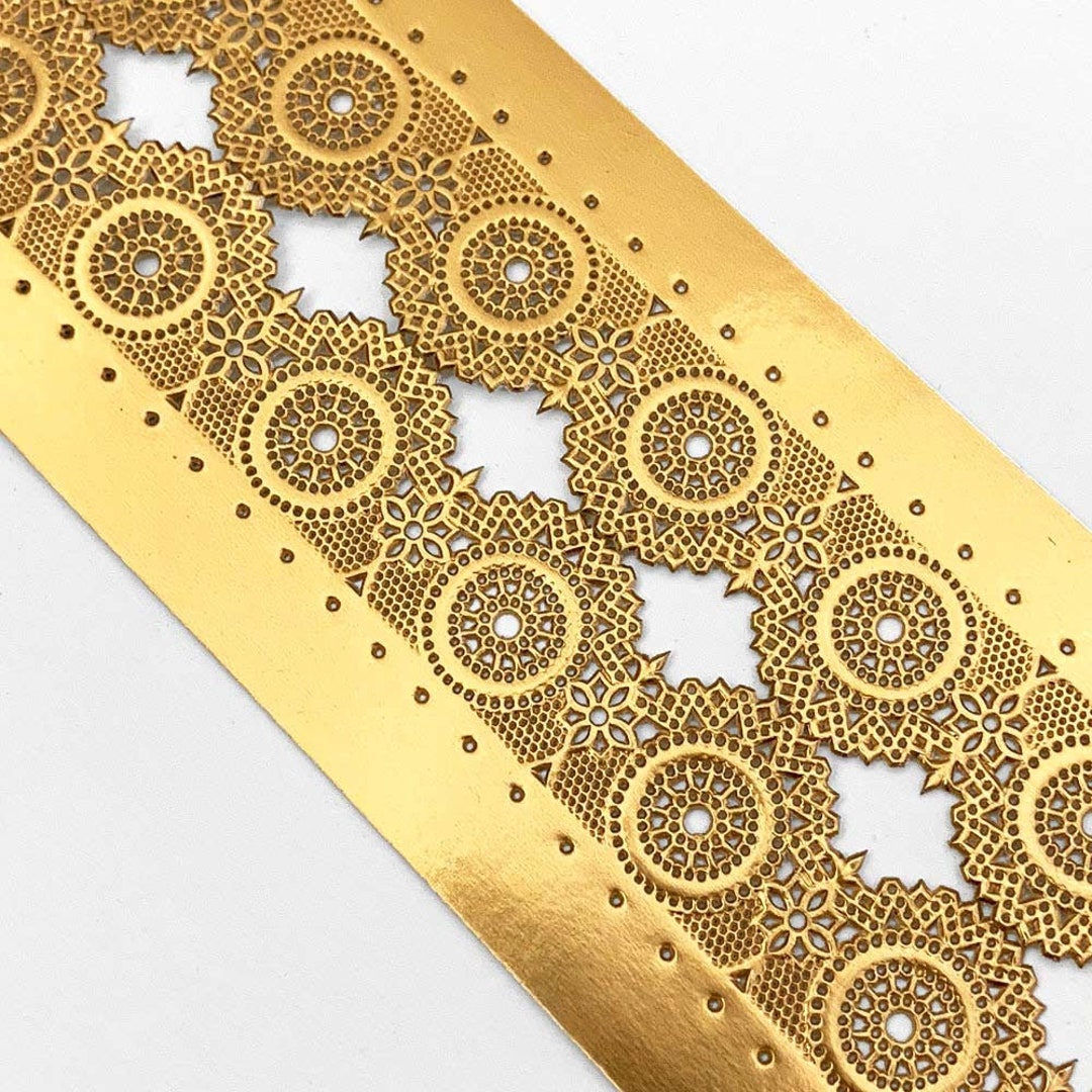 Dresden Trim Germany Antique Gold Embossed Fancy Paper Dresden Trim ...