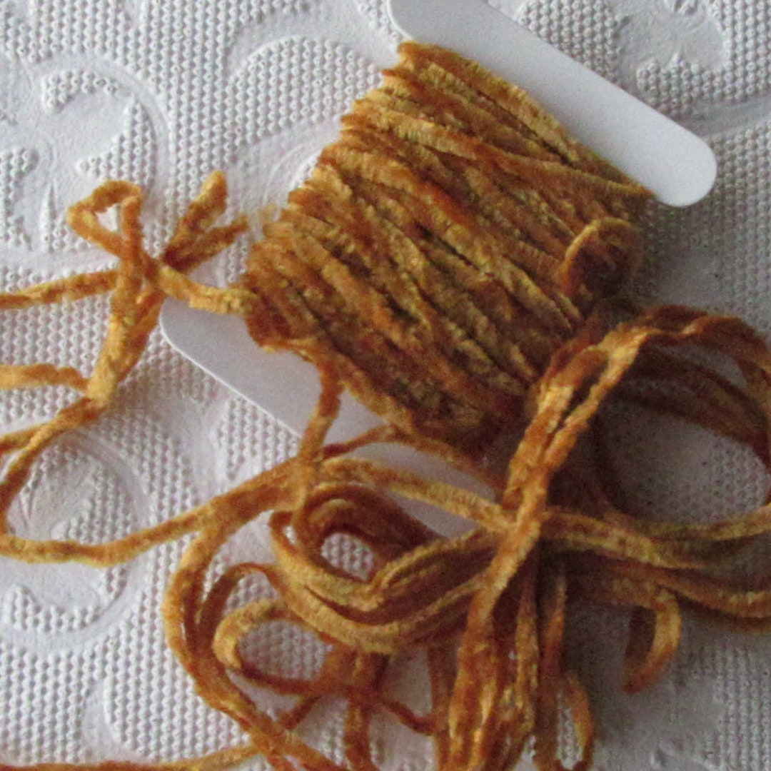 15 Feet Tiny 2mm Light Brown Rayon Chenille Cording 5 Yards Perfect for ...