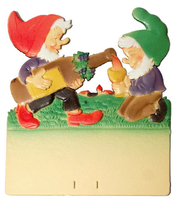 Vintage Germany Calendar Top Pressed Paper Cardboard Gnomes | Etsy