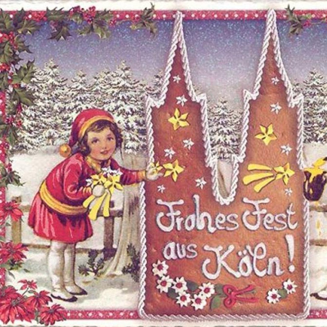 5 Germany Postcards Lebkuchen Cookie Koln Five Matching German Cards ...