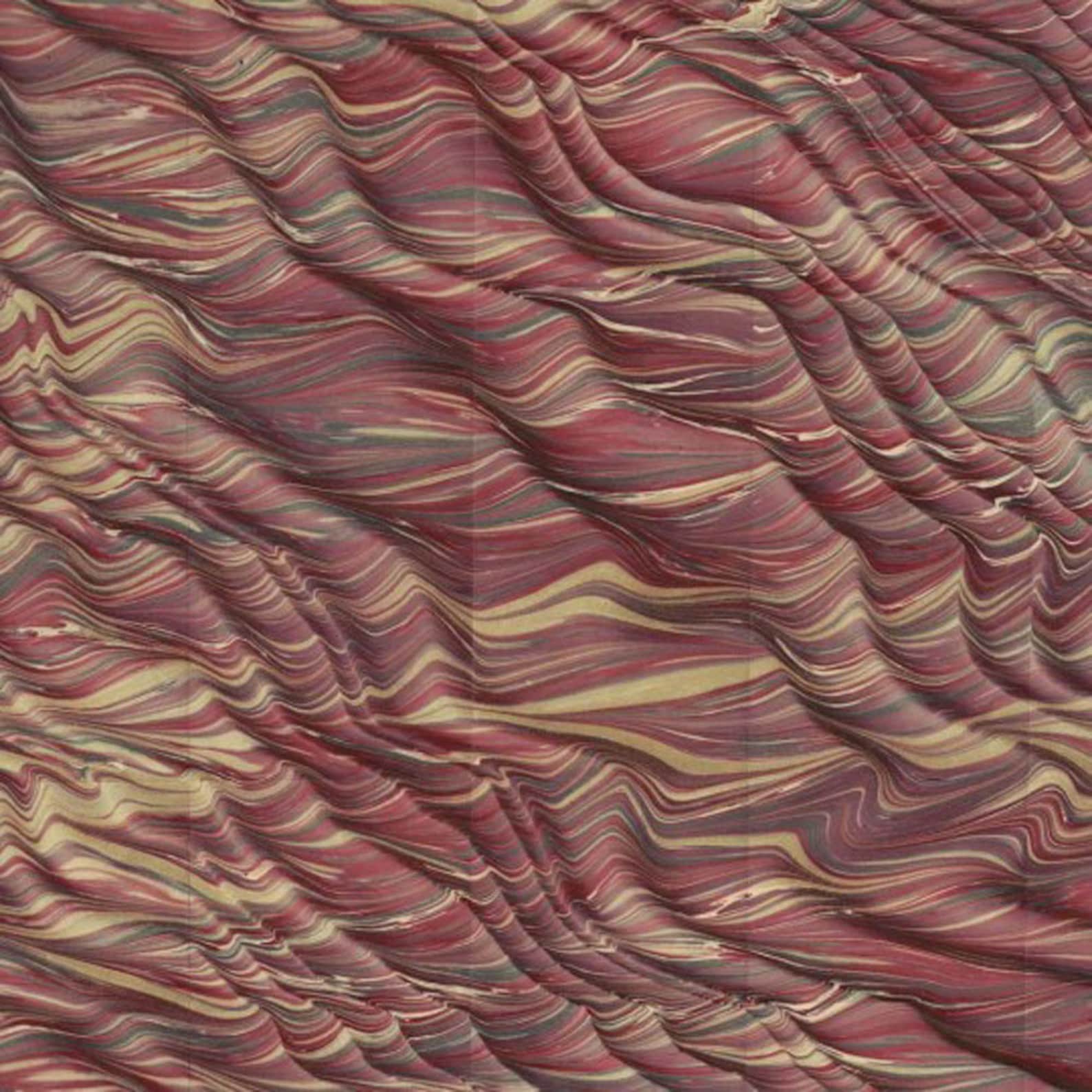 From Italy Hand Marbled Paper Moire Pattern in Burgundy Ivory ...
