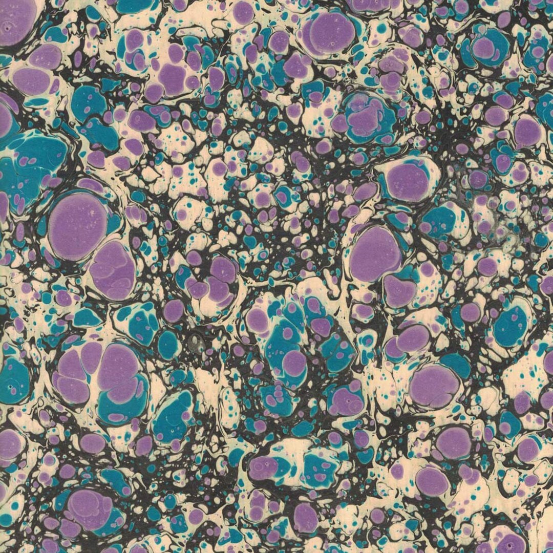 From Italy Hand Marbled Paper Italian Stone Marble Pattern in Purple ...