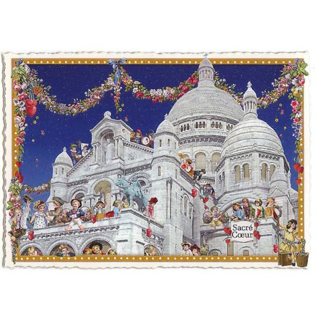 5 Germany Postcards Sacre Coeur Basilica Paris Five Matching - Etsy