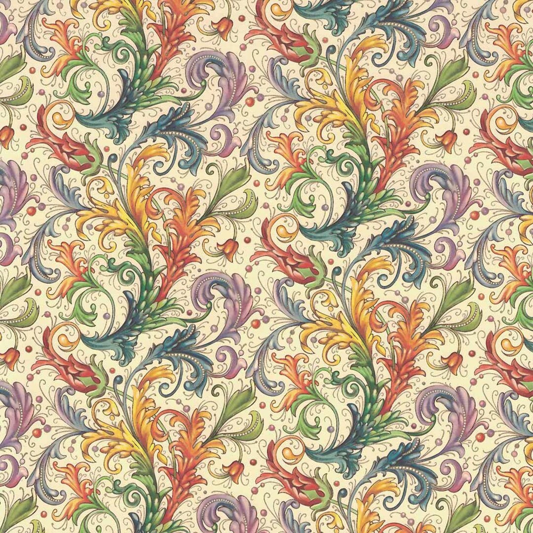 2 Sheets Florentine Traditional Print Italian Paper ~ Kartos Italy ...