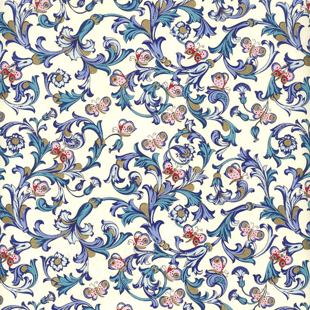 2 Sheets Italy Authentic Florentine Paper by Rossi Traditional Italian ...