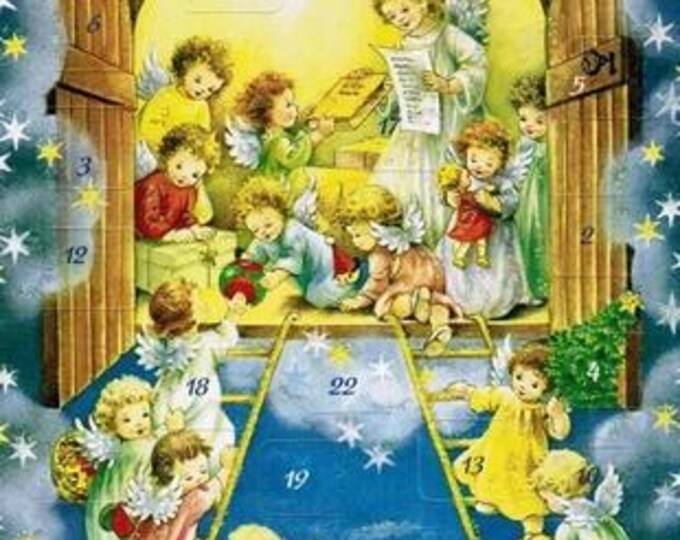 Germany Advent Calendar Christmas Angels Heavenly Angel Card Keepsake ...