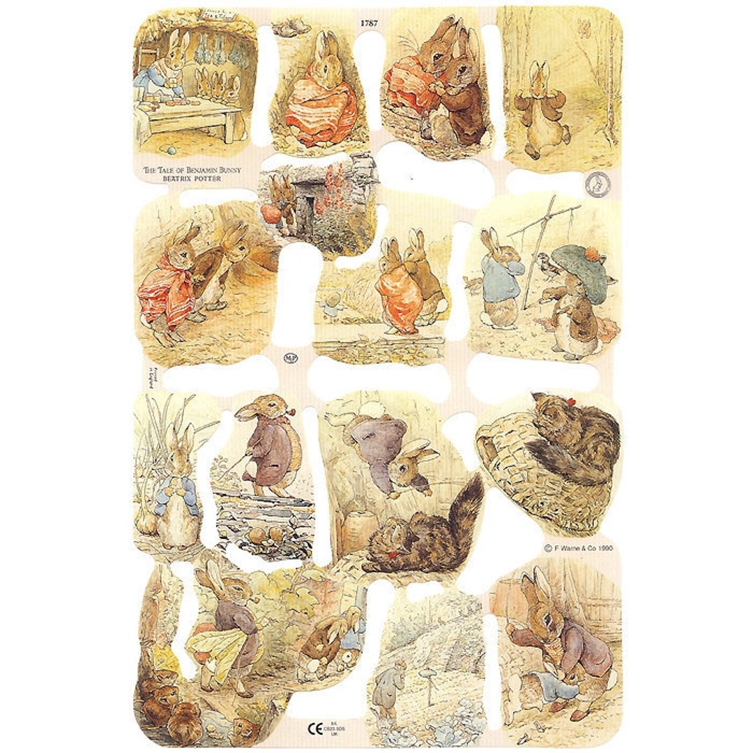 Vintage England Paper Scraps Beatrix Potter Lithographed Die Cuts ...
