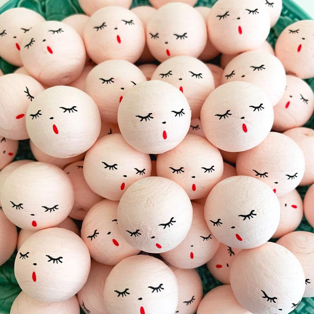10 Spun Cotton Singing Angel Heads 1" (24mm) SC138 X2 - Etsy