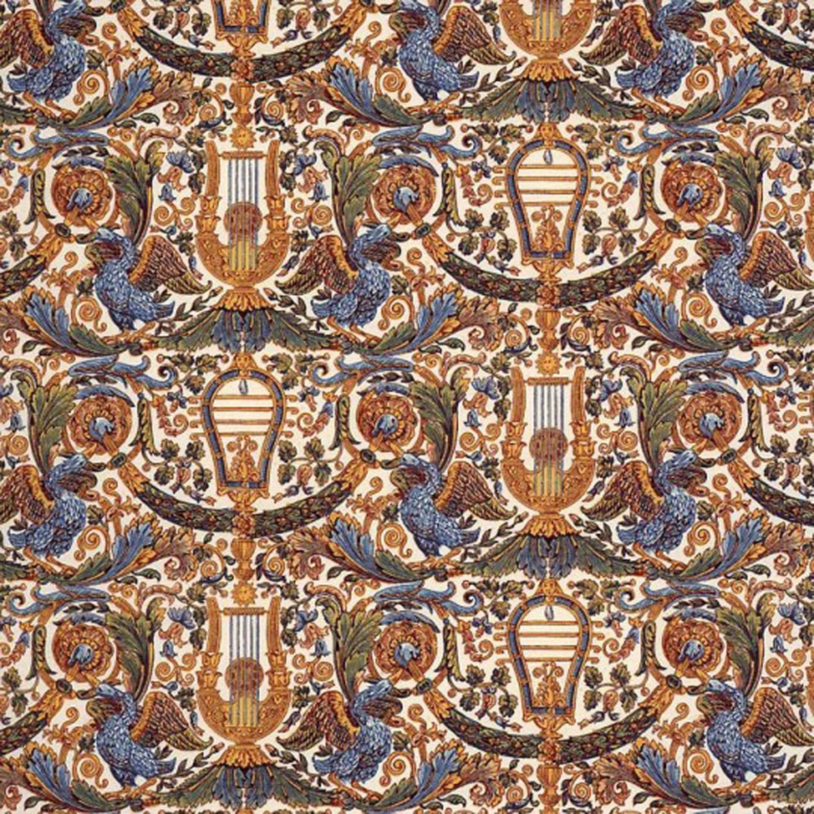 2 Sheets Italy Lyres and Scrolls Tassotti Print Italian Paper - Etsy