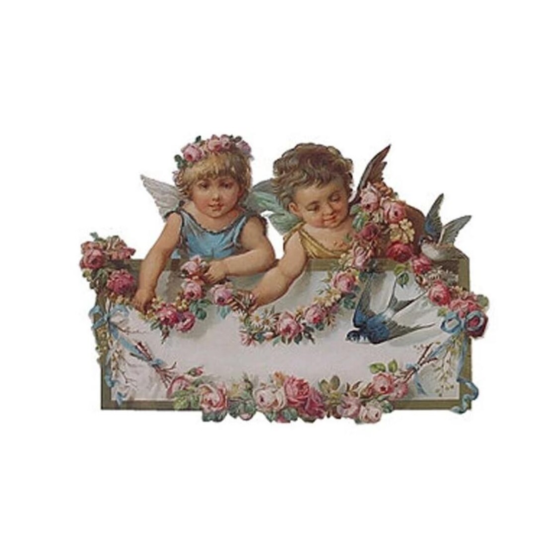 From Germany 2 Die Cut Paper Scraps Victorian Angels 5045 X2 - Etsy
