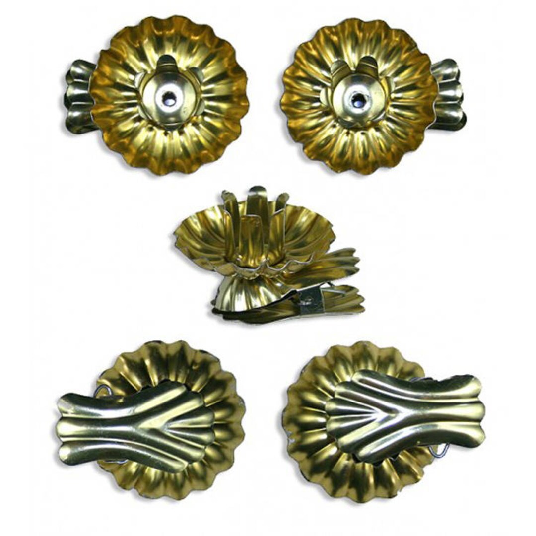 10 Fancy Christmas Candle Clips Germany Shell Tin Clips Gold CL05G - Etsy