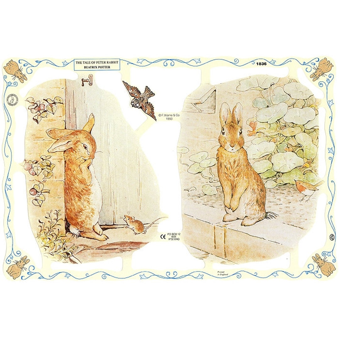 Vintage England Beatrix Potter Die Cut Paper Scraps Peter Rabbit Out of ...