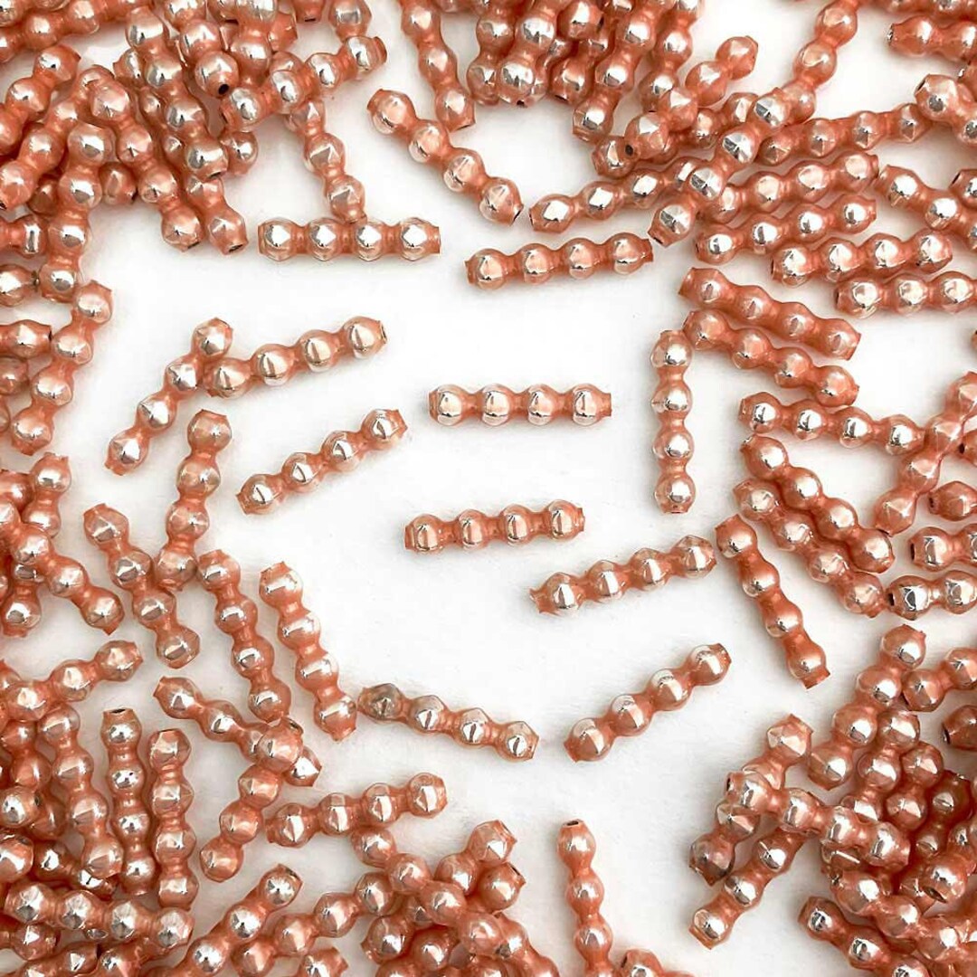 48 Glass Beads Czech Blown Glass Christmas 4 Bump 4mm Pearl Rose Pink ...