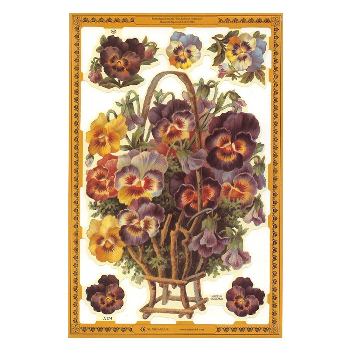 England Paper Scraps Lithograph Die Cut Victorian Pansy - Etsy