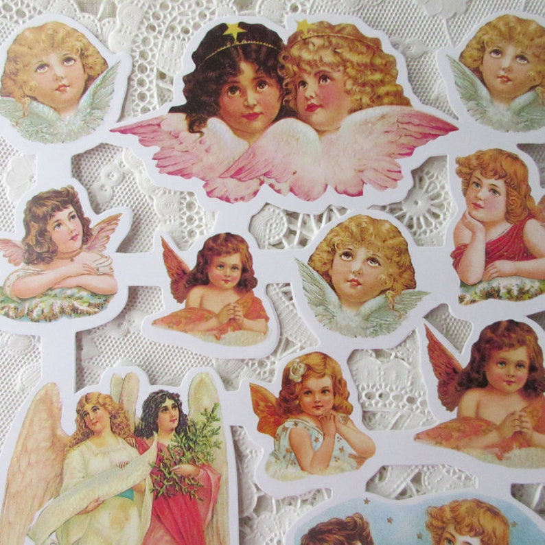 Sweden Angels Die Cut Scrap Christmas Paper Scraps Angel | Etsy