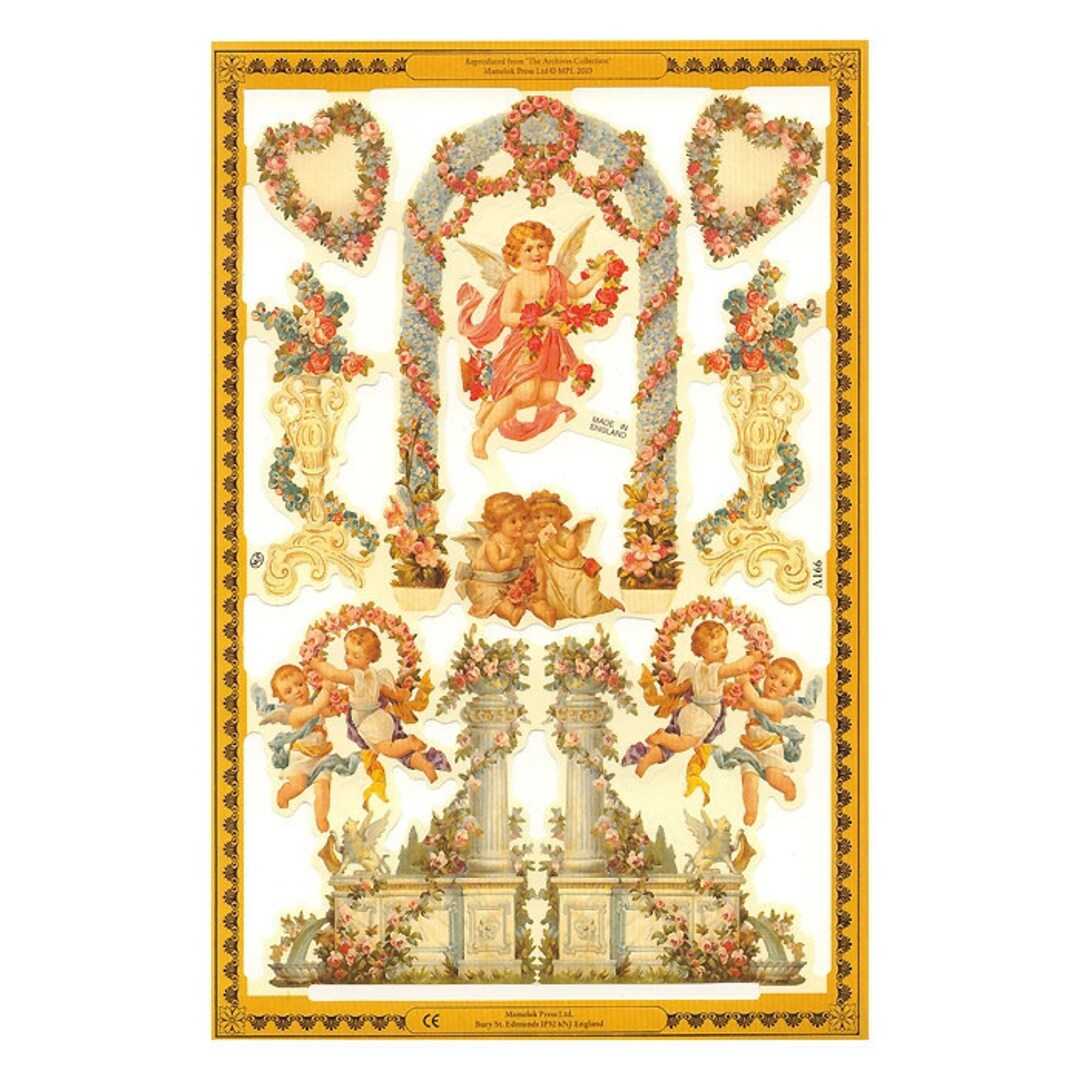 England Paper Lithograph Die Cut Scraps Angels A-166 - Etsy