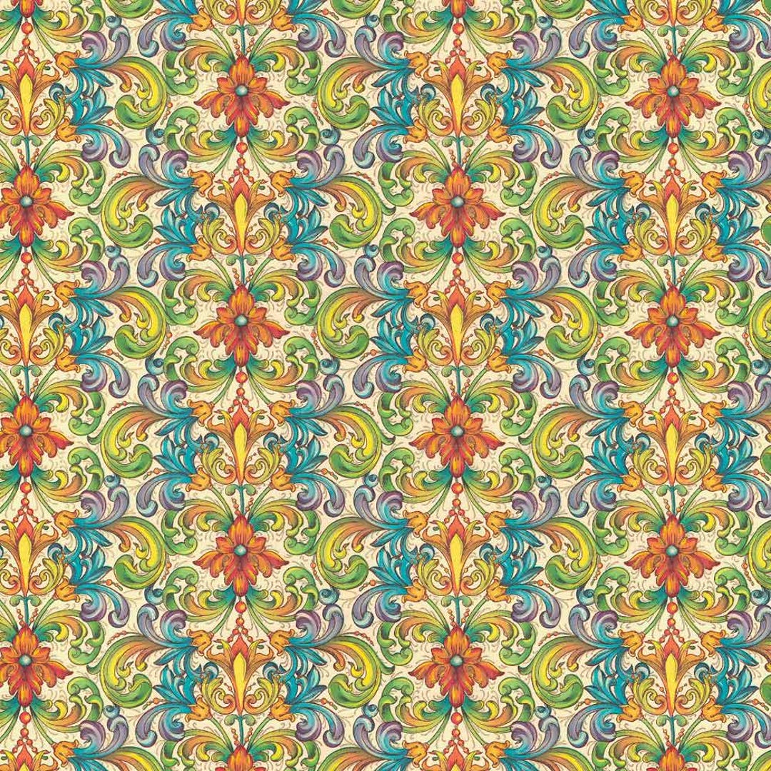 2 Sheets Italian Florentine Design Paper ~ Kartos Italy IPK276 X2 - Etsy