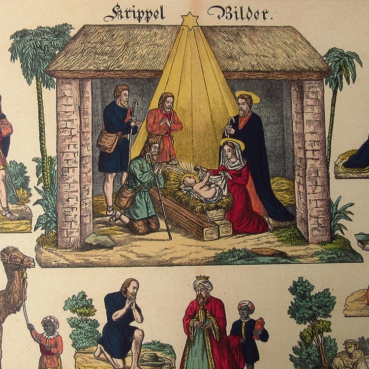 Germany Reprints Circa 1862 & 1854 Christmas Nativity Cut Out | Etsy