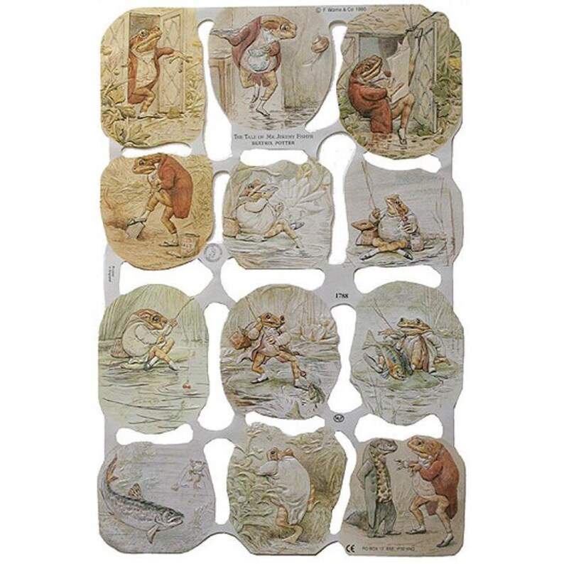 Vintage England Beatrix Potter Die Cut Paper Scraps of Mr. - Etsy