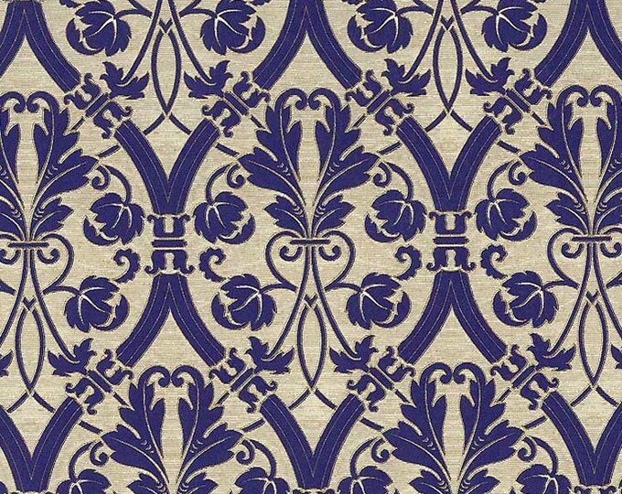 2 Sheets Blue Medieval Floral Design Italian Paper Rossi - Etsy